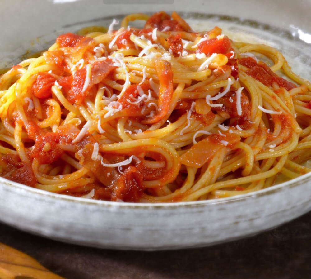 SPAGUETTI EN COCCIÓN DE SALSA DE TOMATE | Recetario Thermomix